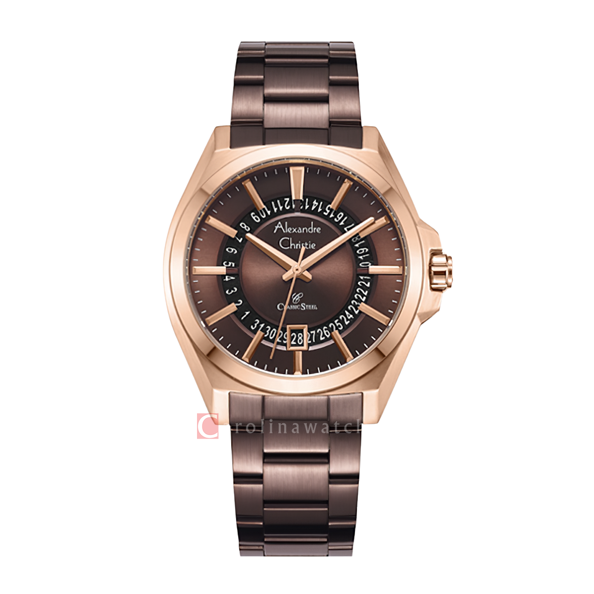 Jam Tangan Alexandre Christie Classic Steel AC 8688 MDBROBO Men Brown ... Jam Tangan Alexandre Christie Classic Steel AC 8688 MDBROBO Men Brown ...