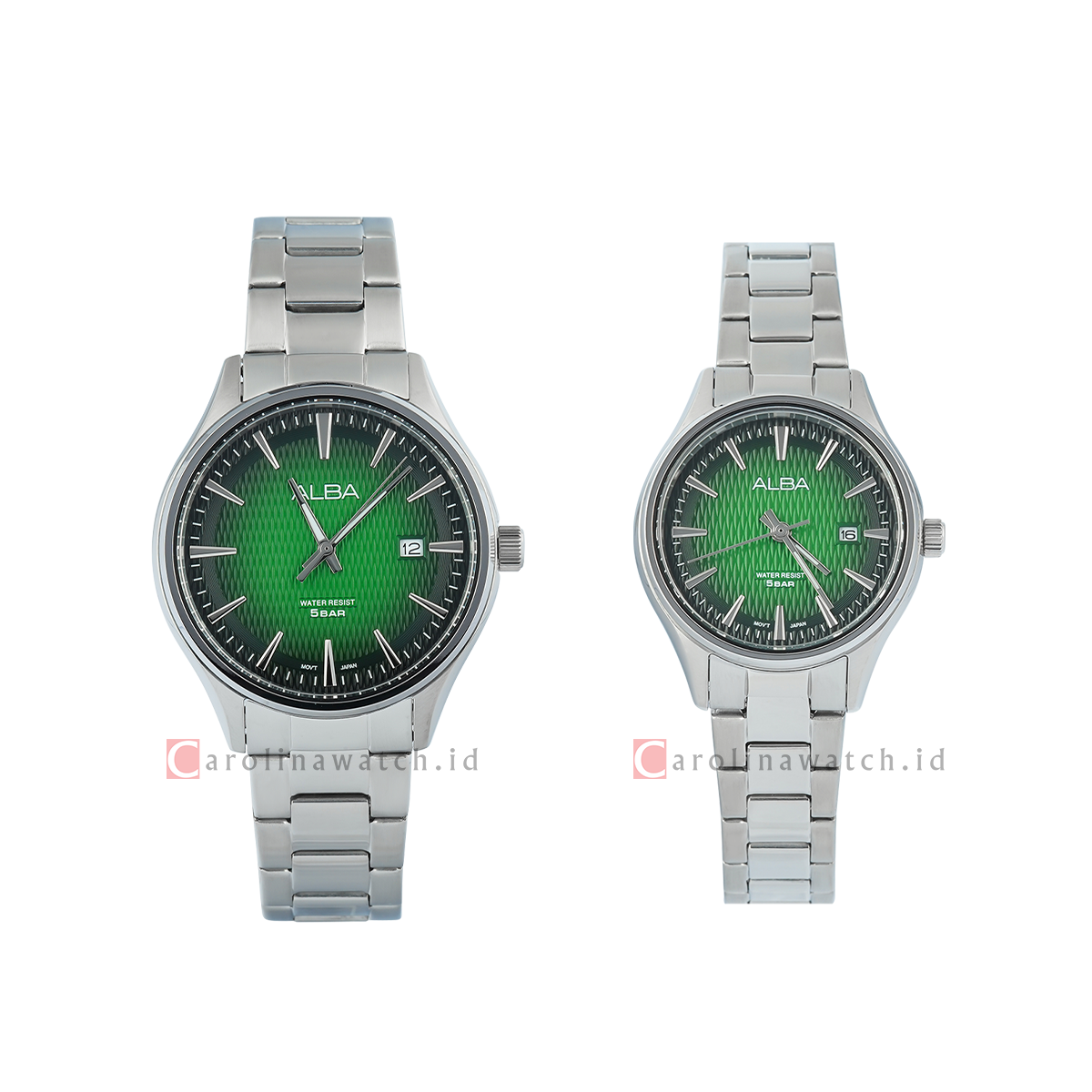 Jam Tangan Couple ALBA Prestige AS9V13X1 AH7ED1X1 Green Dial Stainless Jam Tangan Couple ALBA Prestige AS9V13X1 AH7ED1X1 Green Dial Stainless