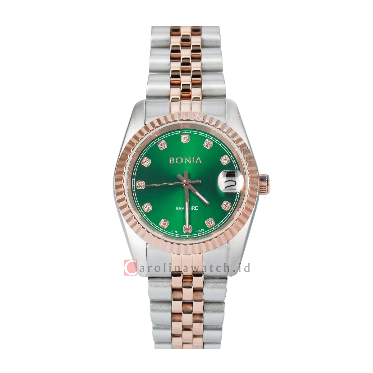 Jam Tangan BONIA Elegance B10550-3697 Women Green Dial Dual Tone Stain – Carolina Watch