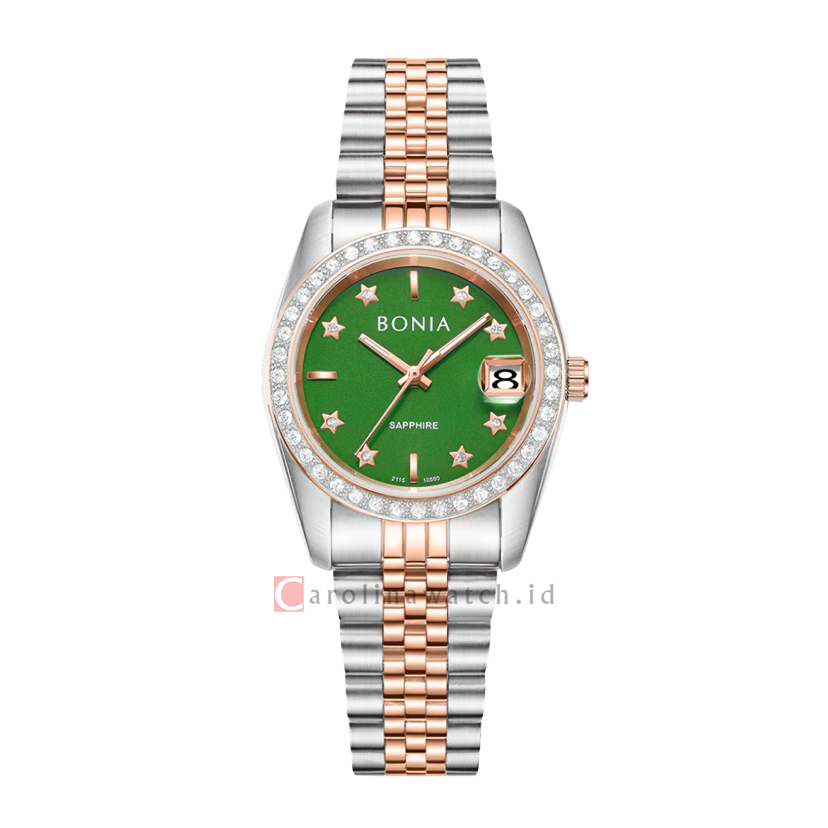 Jam Tangan BONIA B10550-3699S Women Noble Green Dial Dual Tone Stainle – Carolina Watch