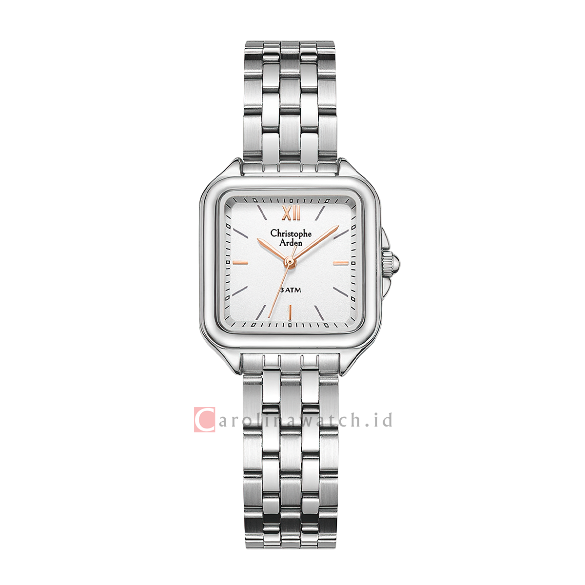 Jam Tangan Christophe Arden CA 1003 LHBSSSLRG Women White Dial Stainle – Carolina Watch