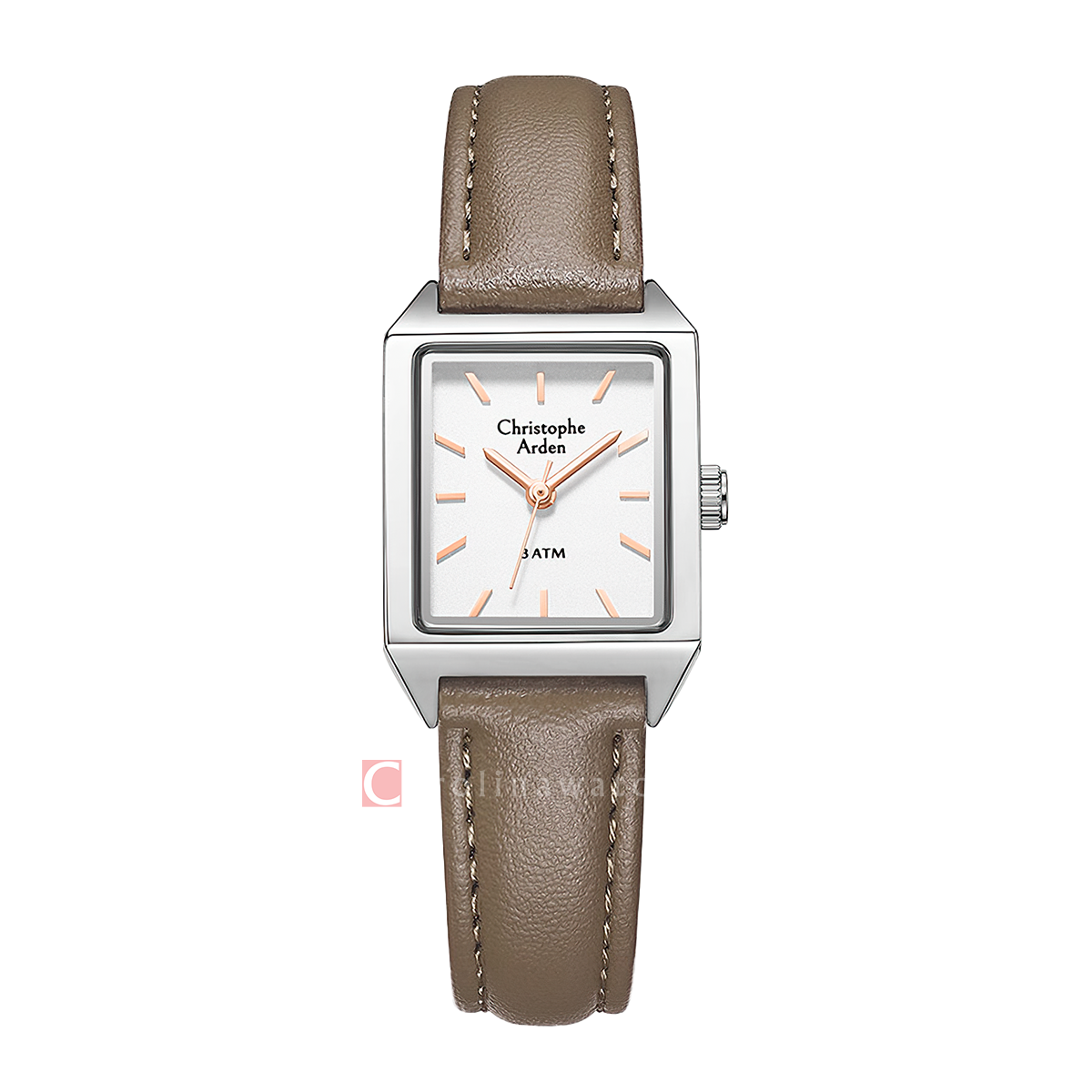Jam Tangan Christophe Arden CA 1004 LHLSSSLBO Women White Dial Brown L – Carolina Watch