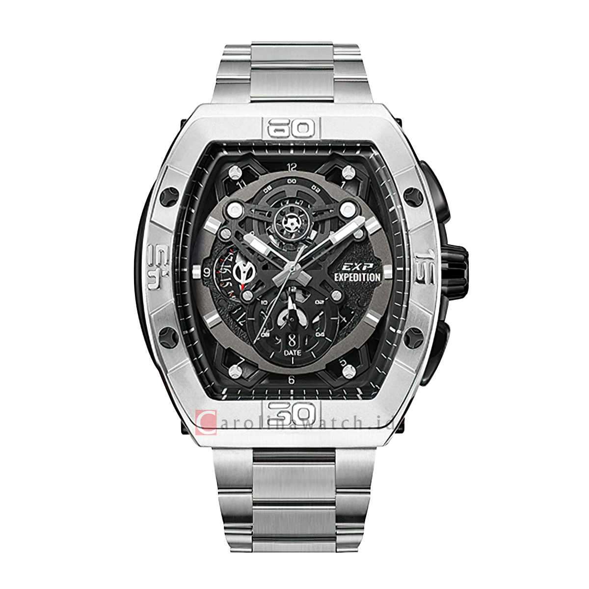 Jam Tangan Expedition EXP EX 6800 MCBSSBA Men Black Dial Stainless Ste Jam Tangan Expedition EXP EX 6800 MCBSSBA Men Black Dial Stainless Ste