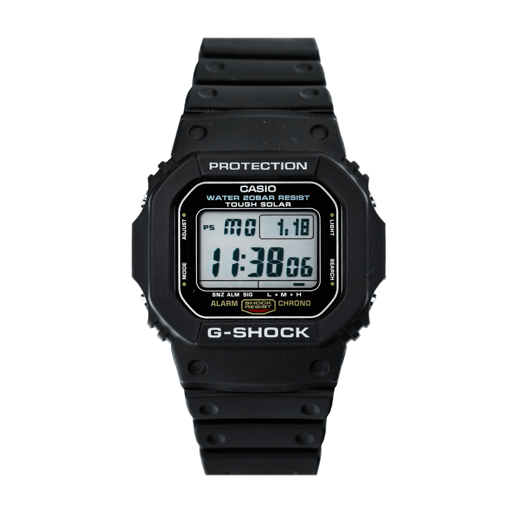 Jam Tangan CASIO G-SHOCK G-5600E-1D Men Digital Dial Black Resin Band – Carolina Watch
