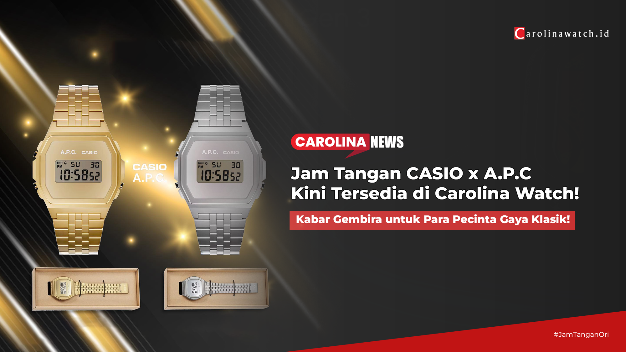 Kabar Gembira untuk Para Pecinta Gaya Klasik! Jam Tangan CASIO x A.P.C ...
