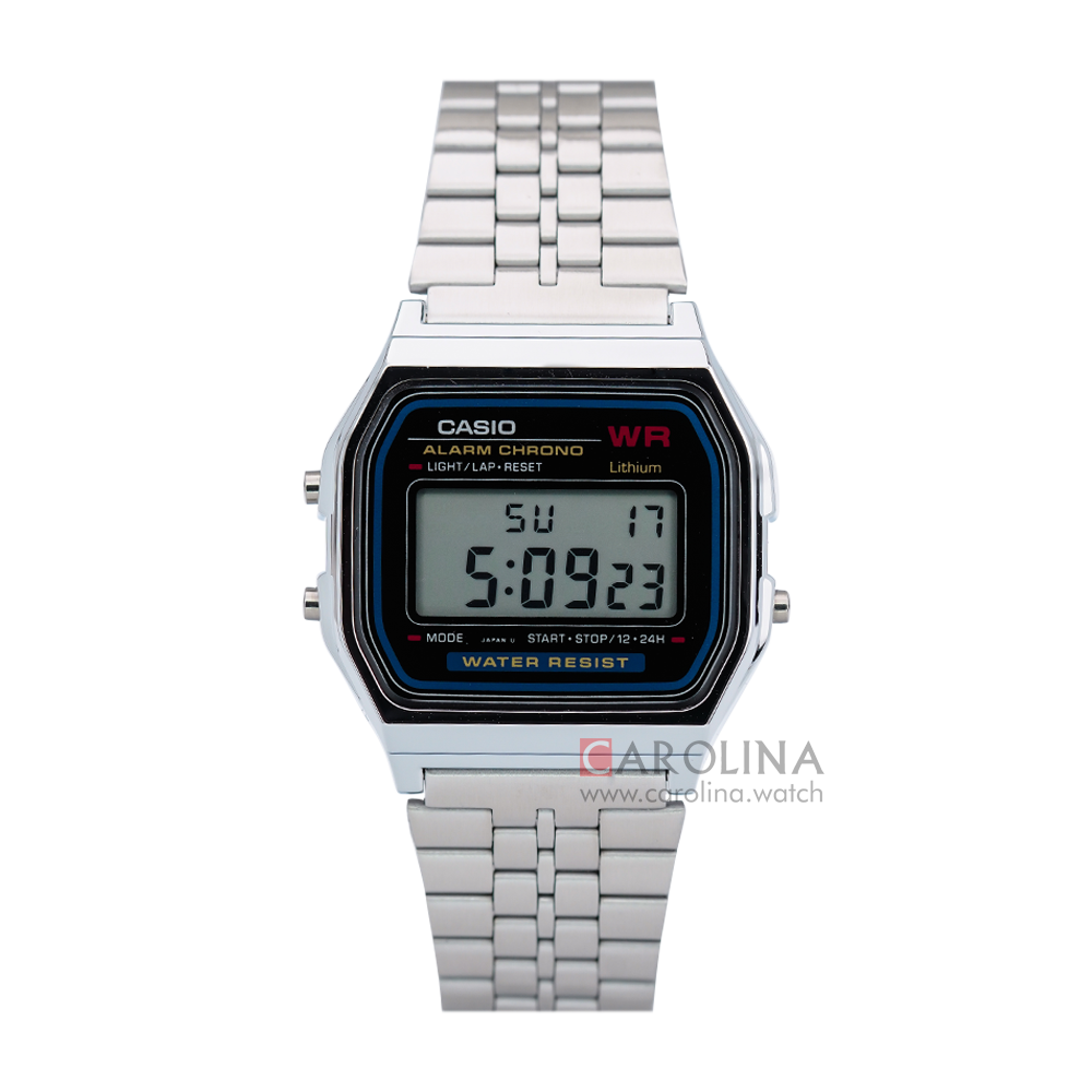 Jam Tangan Casio General A159W-N1 Women Digital Dial Stainless Steel S ...