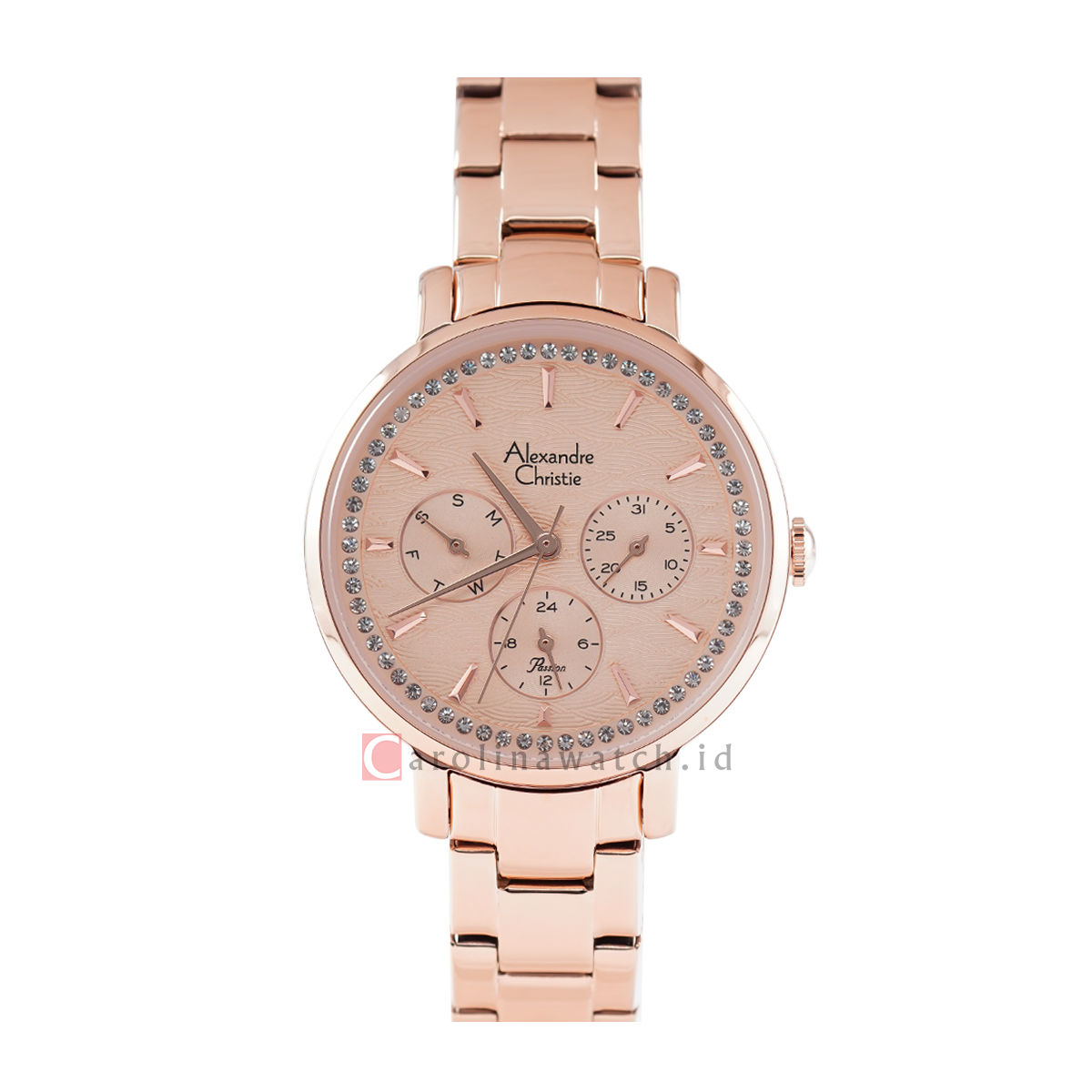 Jam Tangan Alexandre Christie AC 2A56 BFBRGRG Women Rose Gold Dial Ros ...