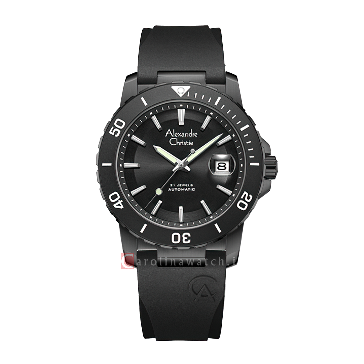 Jam Tangan Alexandre Christie AC 6141 MARIPBA Automatic Men Black Dial ...