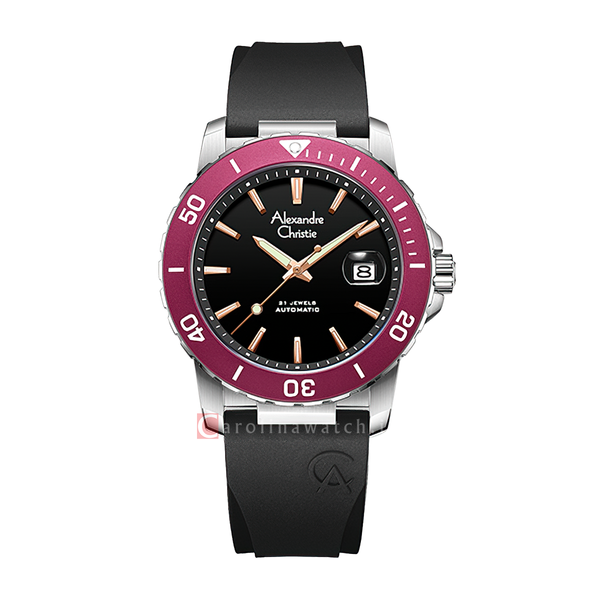 Jam Tangan Alexandre Christie AC 6141 MARSSBARE Automatic Men Black Di ...