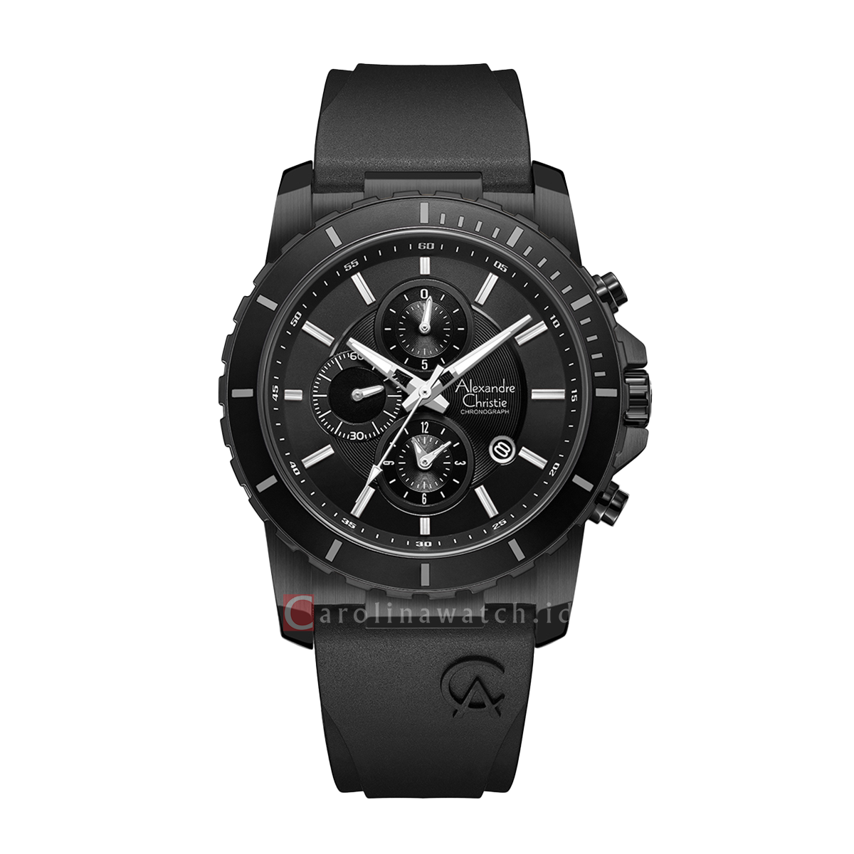 Jam Tangan Alexandre Christie Chronograph AC 6141 MCRIPBA Men Black Di ...