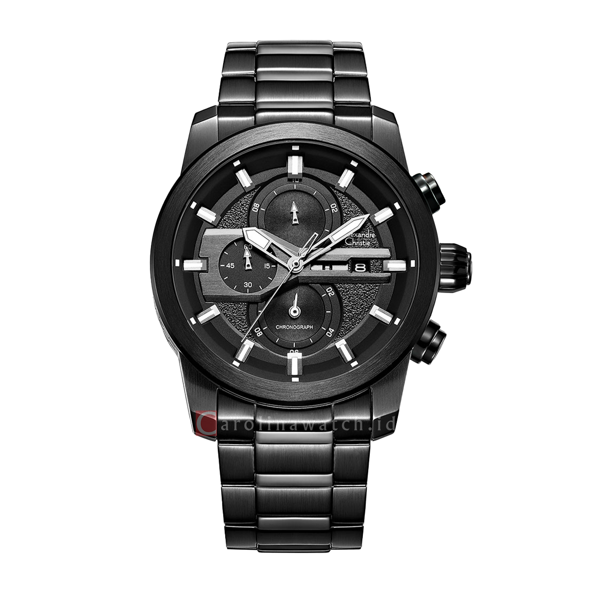 Jam Tangan Alexandre Christie Chronograph AC 6559 MCBIPBASL Men Black ...