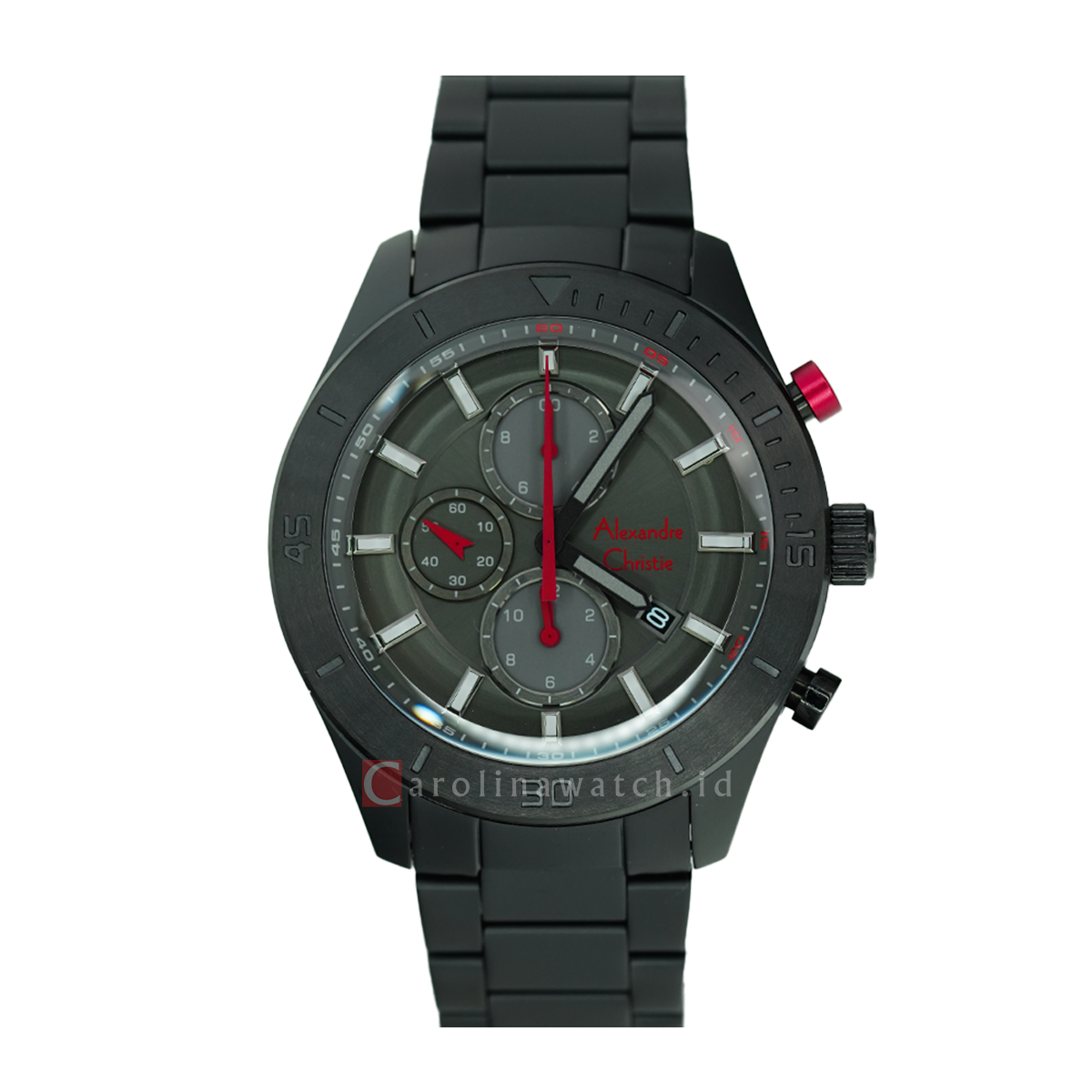 Jam Tangan Alexandre Christie Chronograph AC 6603 MCBIPBARE Men Black ...