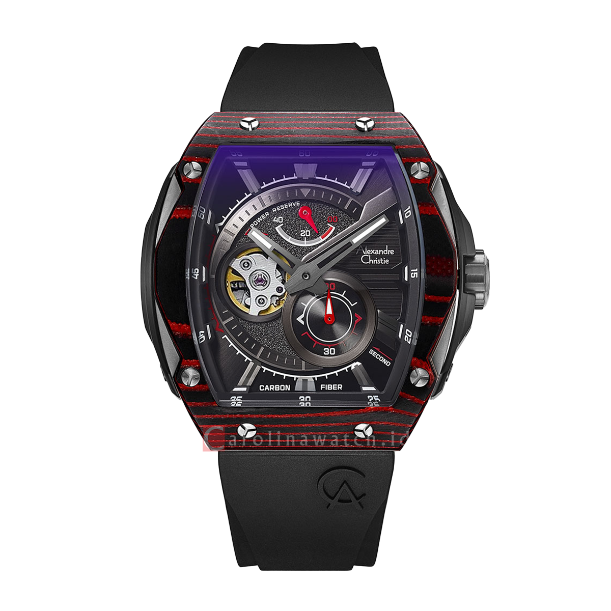 Jam Tangan Alexandre Christie Automatic AC 6608 MAREPBA Men Black Open ...