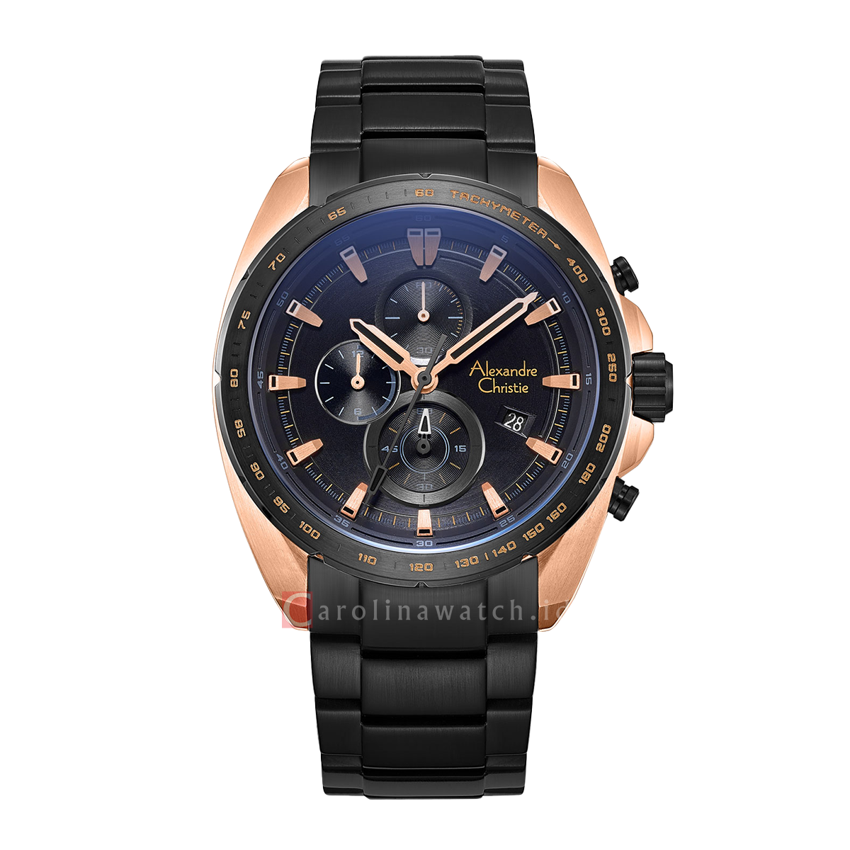 Jam Tangan Alexandre Christie AC 6652 MCBBRBA Men Black Dial Black Sta ...