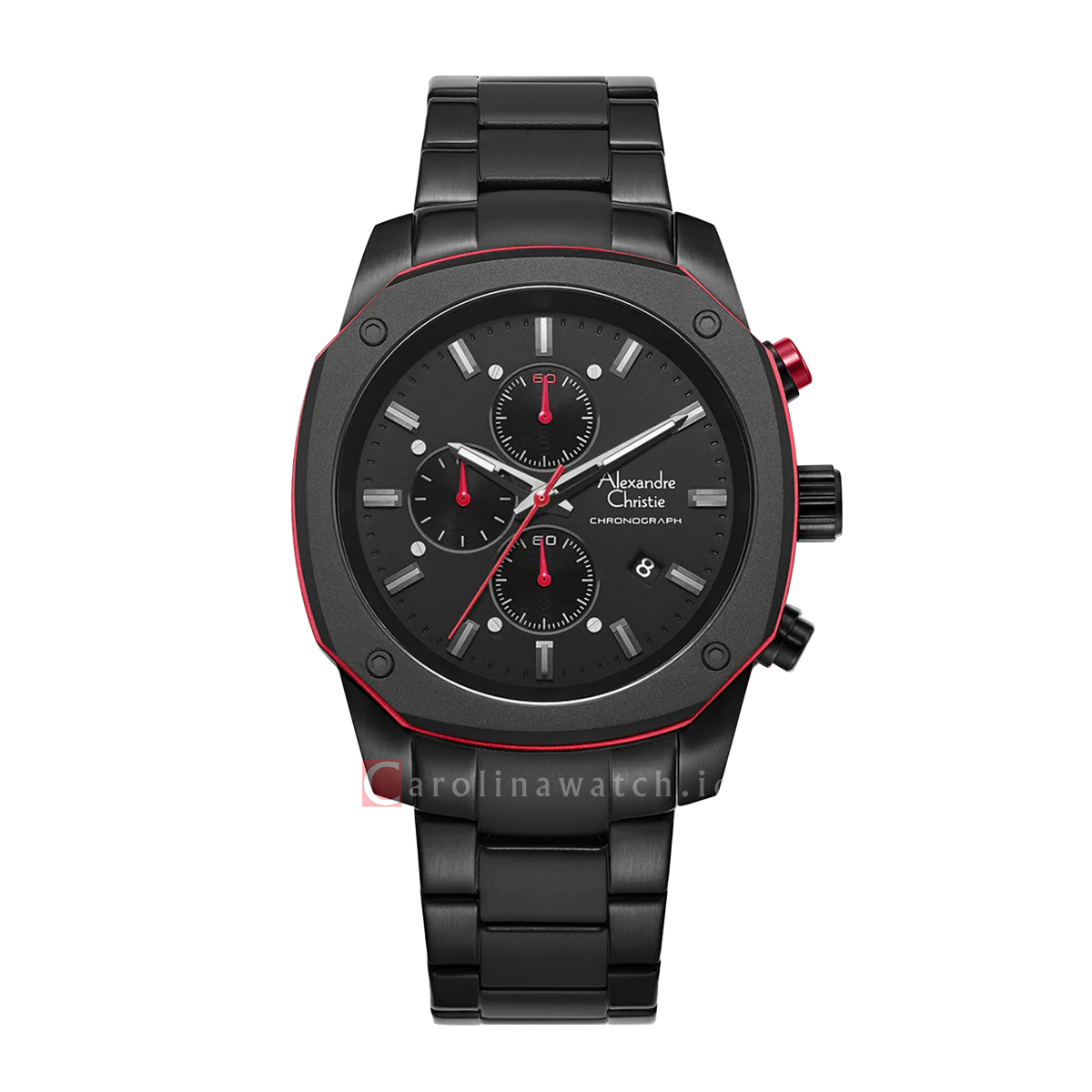 Jam Tangan Alexandre Christie Chronograph AC 6658 MCBIPBARE Men Black ...