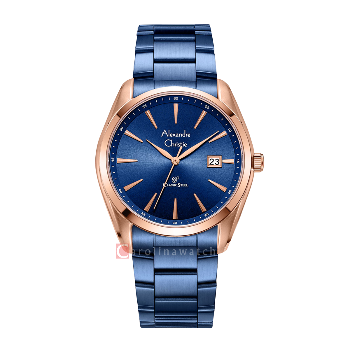 Jam Tangan Alexandre Christie Classic Steel AC 8658 MDBURBU Men Blue D ...