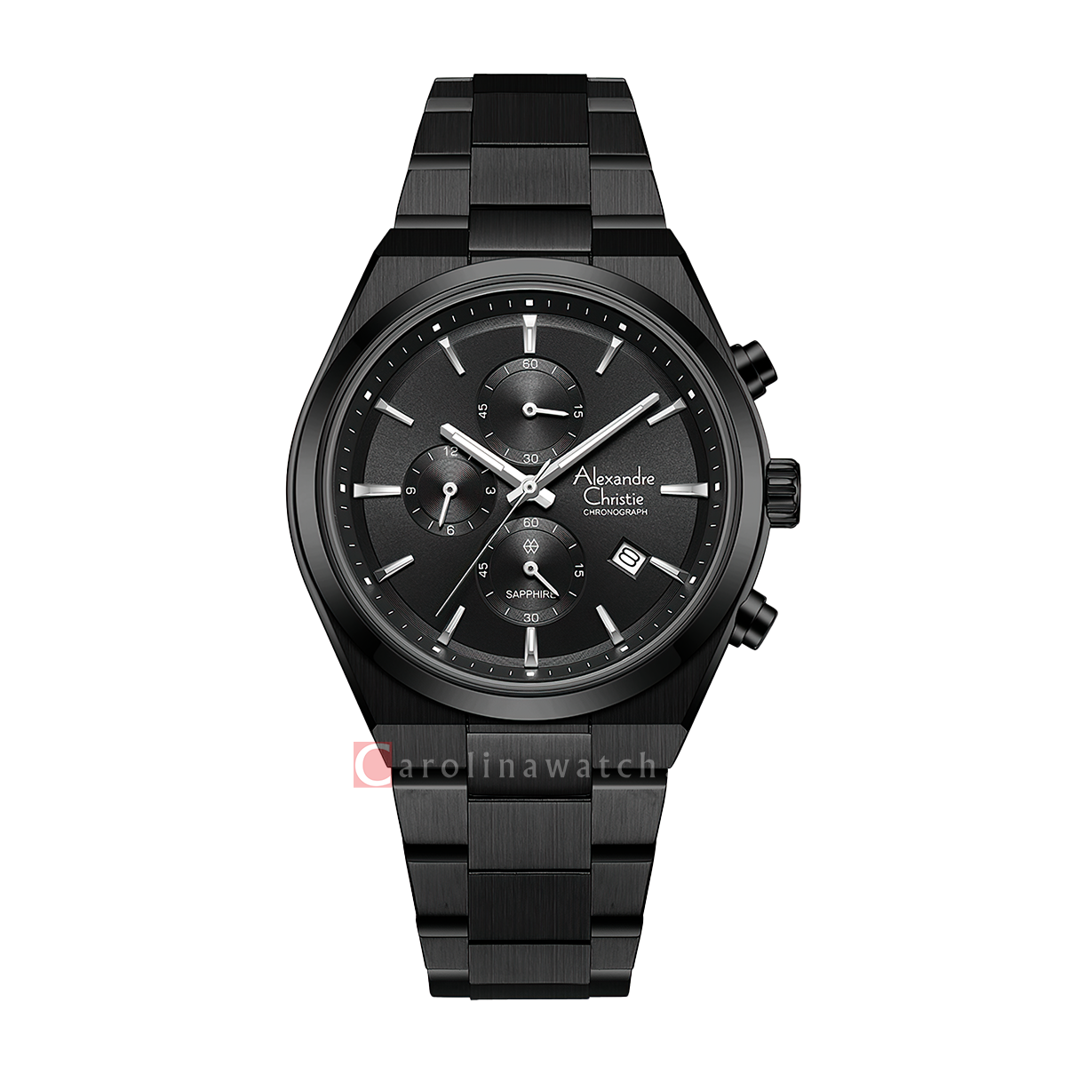 Jam Tangan Alexandre Christie Chronograph AC 8697 MCBIPBA Men Black Di ...