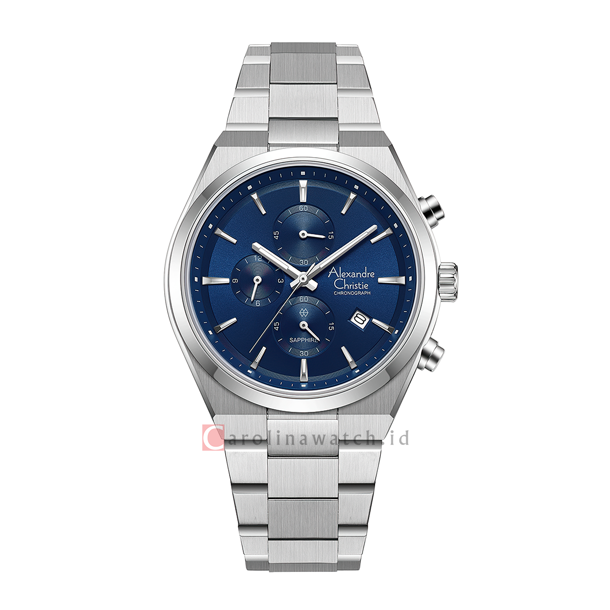 Jam Tangan Alexandre Christie Chronograph AC 8697 MCBSSBU Men Blue Dia ...