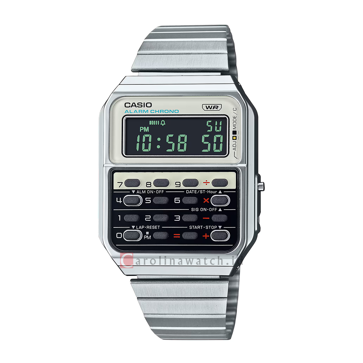 Jam Tangan Casio Calculator Vintage CA-500WE-7B Digital Dial Stainless ...