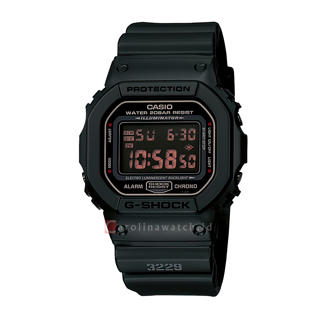 Jam Tangan CASIO G-SHOCK DW-5600MS-1D Men Digital Dial Black Resin Ban ...