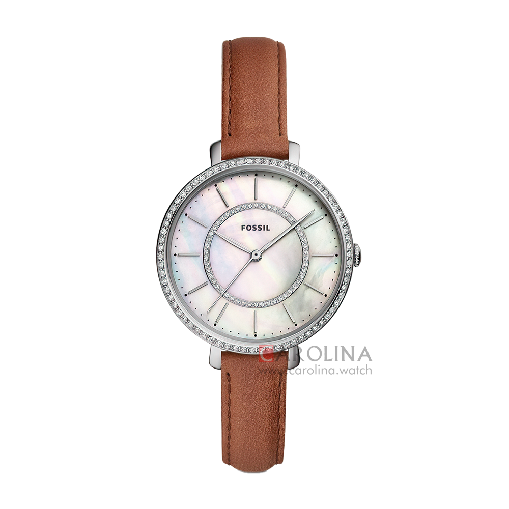 Jam Tangan Fossil Jocelyn ES4454 Women White Mother of Pearl Dial Brow ...