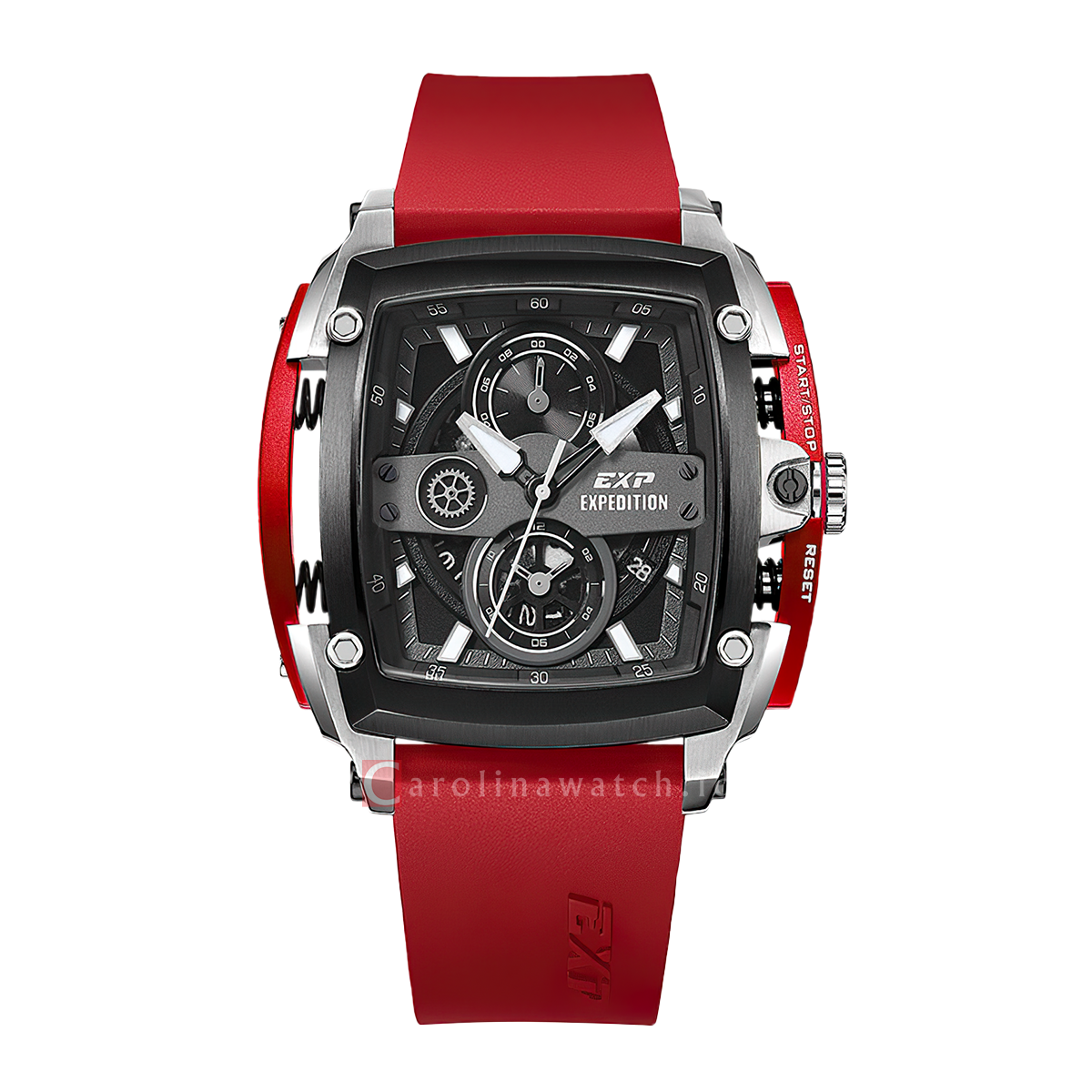 Jam Tangan Expedition EXP Chronograph EX 3008 GCRTEBARE Men Black Dial ...