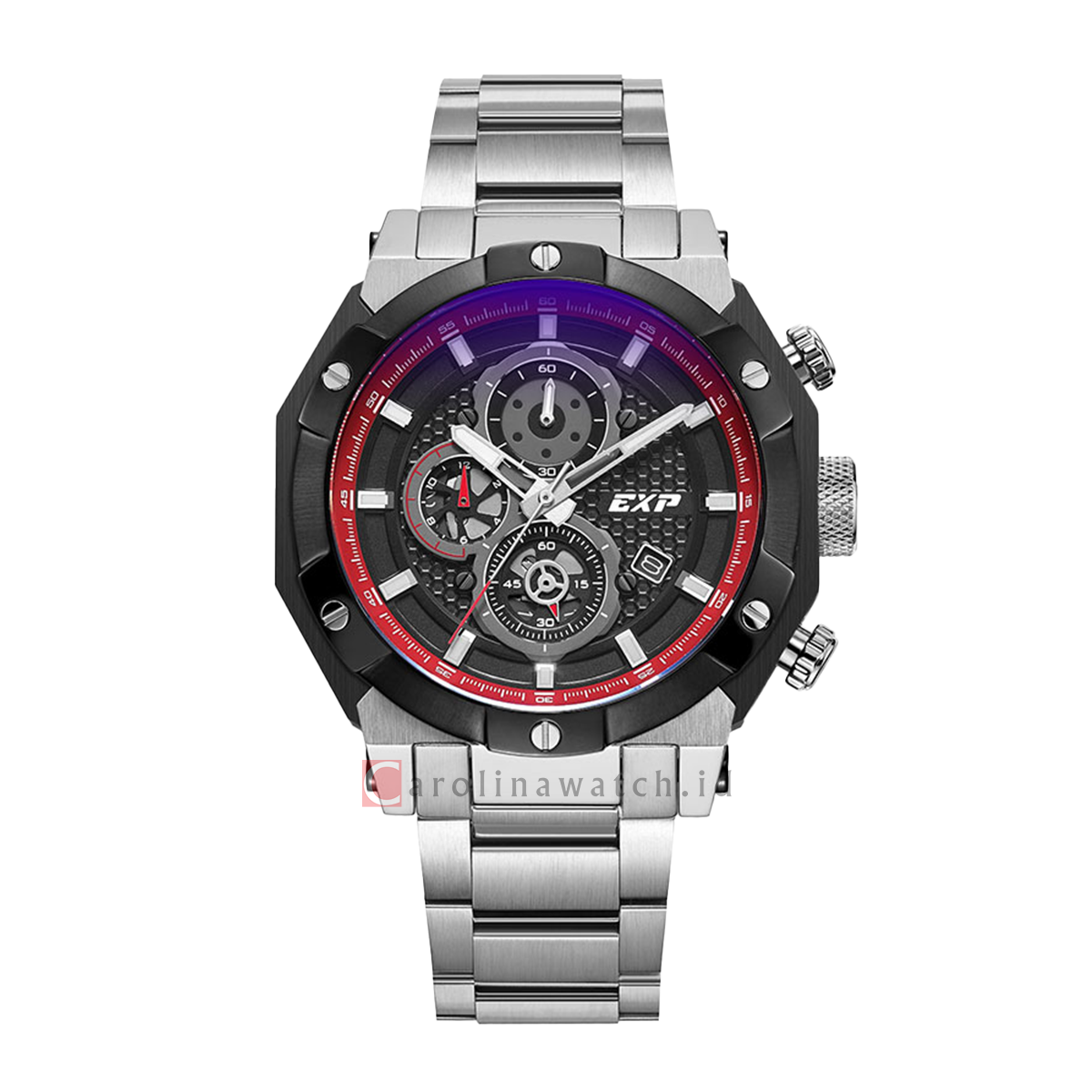 Jam Tangan Expedition EXP Sport EX 6385 BCBTBBARE Men Chronograph Blac ...