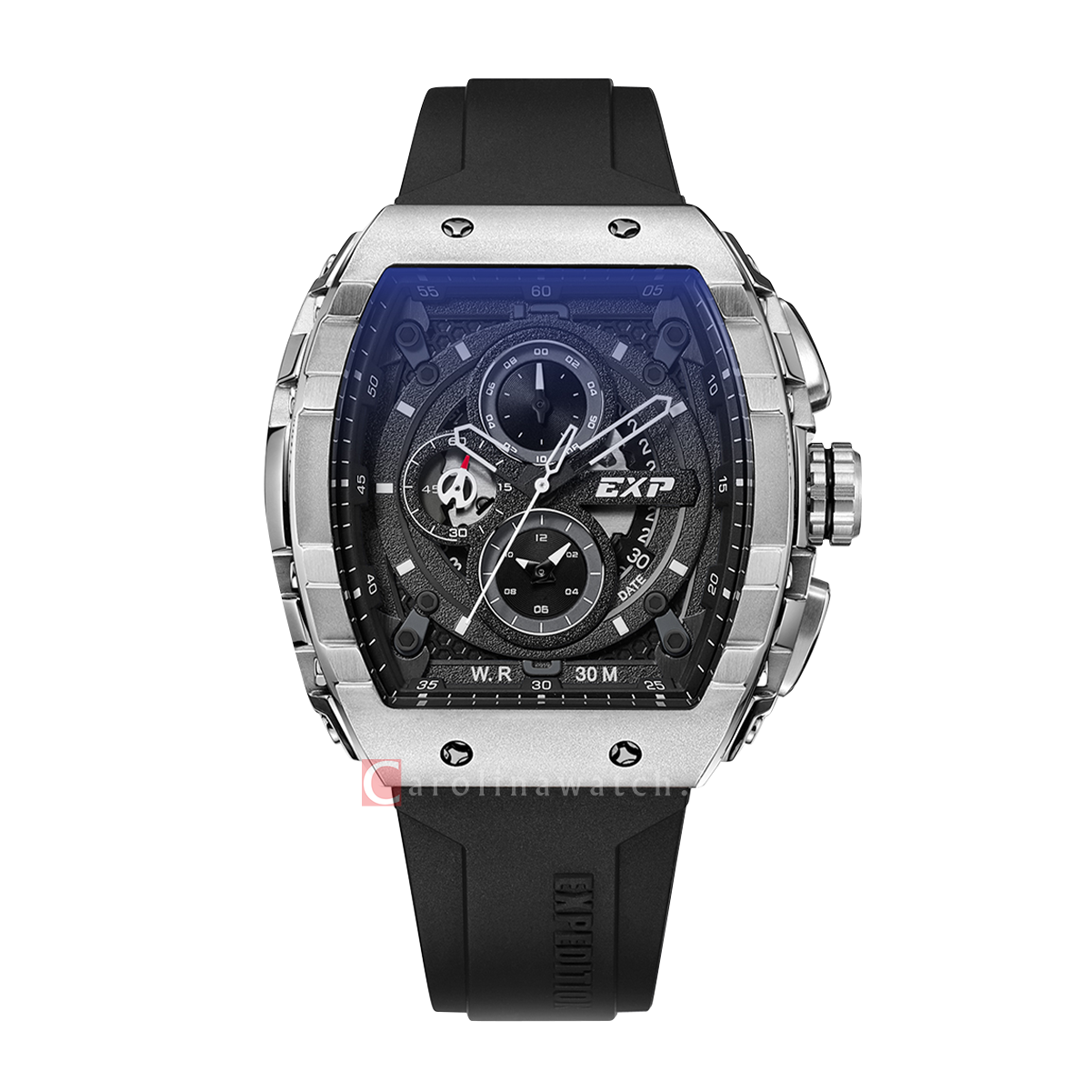 Jam Tangan Expedition EXP Chronograph EX 6782 MCRSSBASL Men Black Dial ...