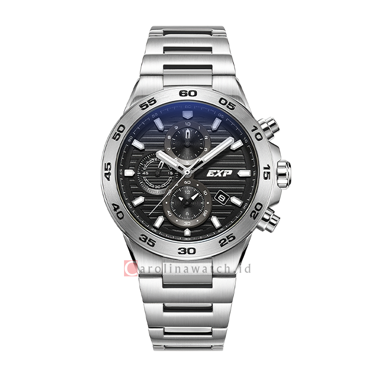 Jam Tangan Expedition EXP Chronograph EX 6848 MCBSSBA Men Black Dial S ...