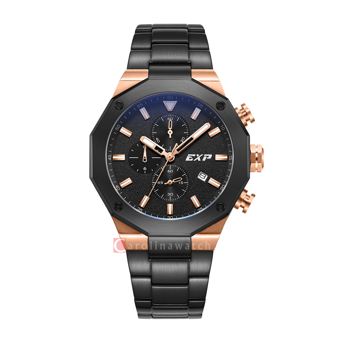 Jam Tangan Expedition EXP Chronograph EX 6849 MCBBRBA Men Black Dial B ...