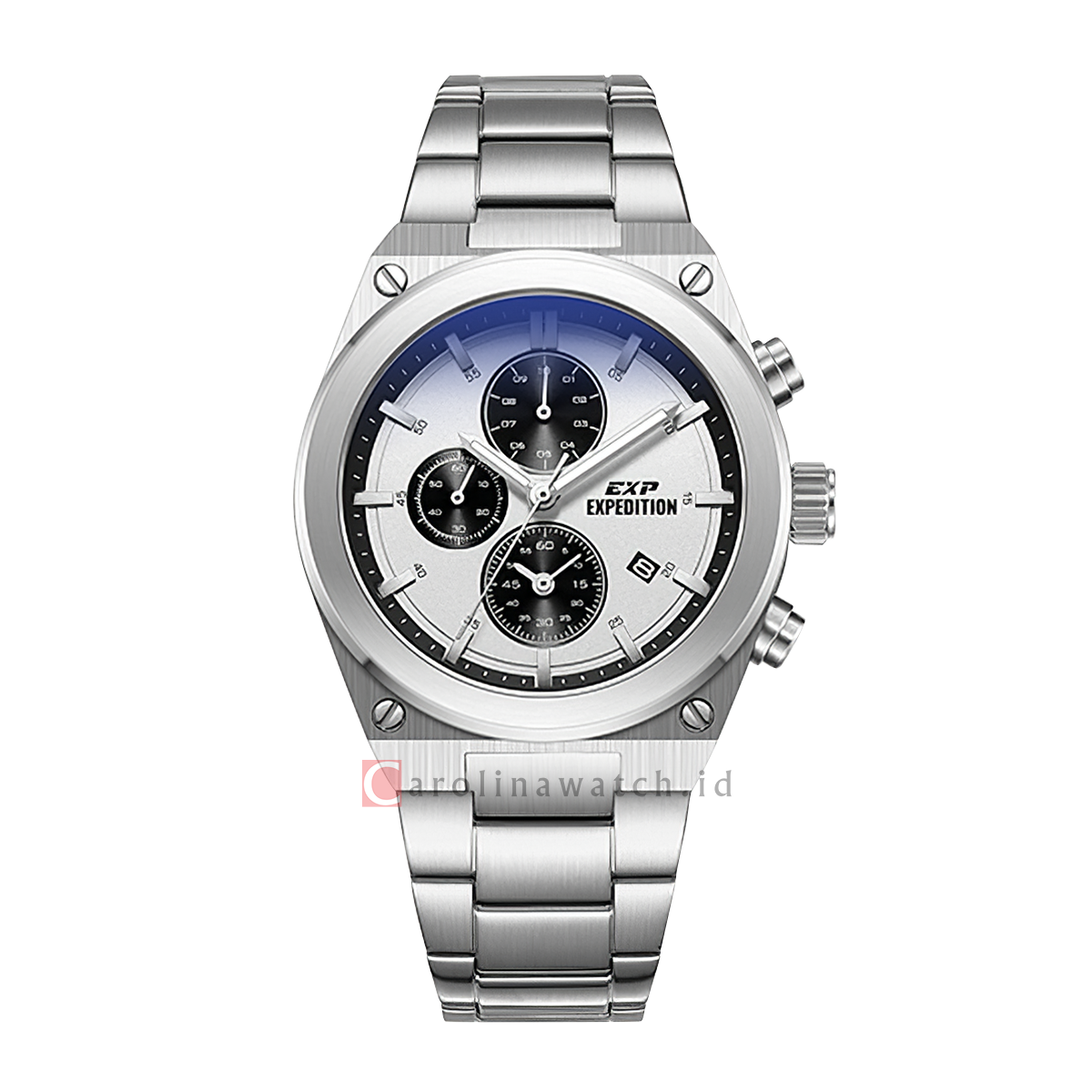 Jam Tangan Expedition EXP EX 6850 MCBSSSL Chronograph Men Silver Dial ...