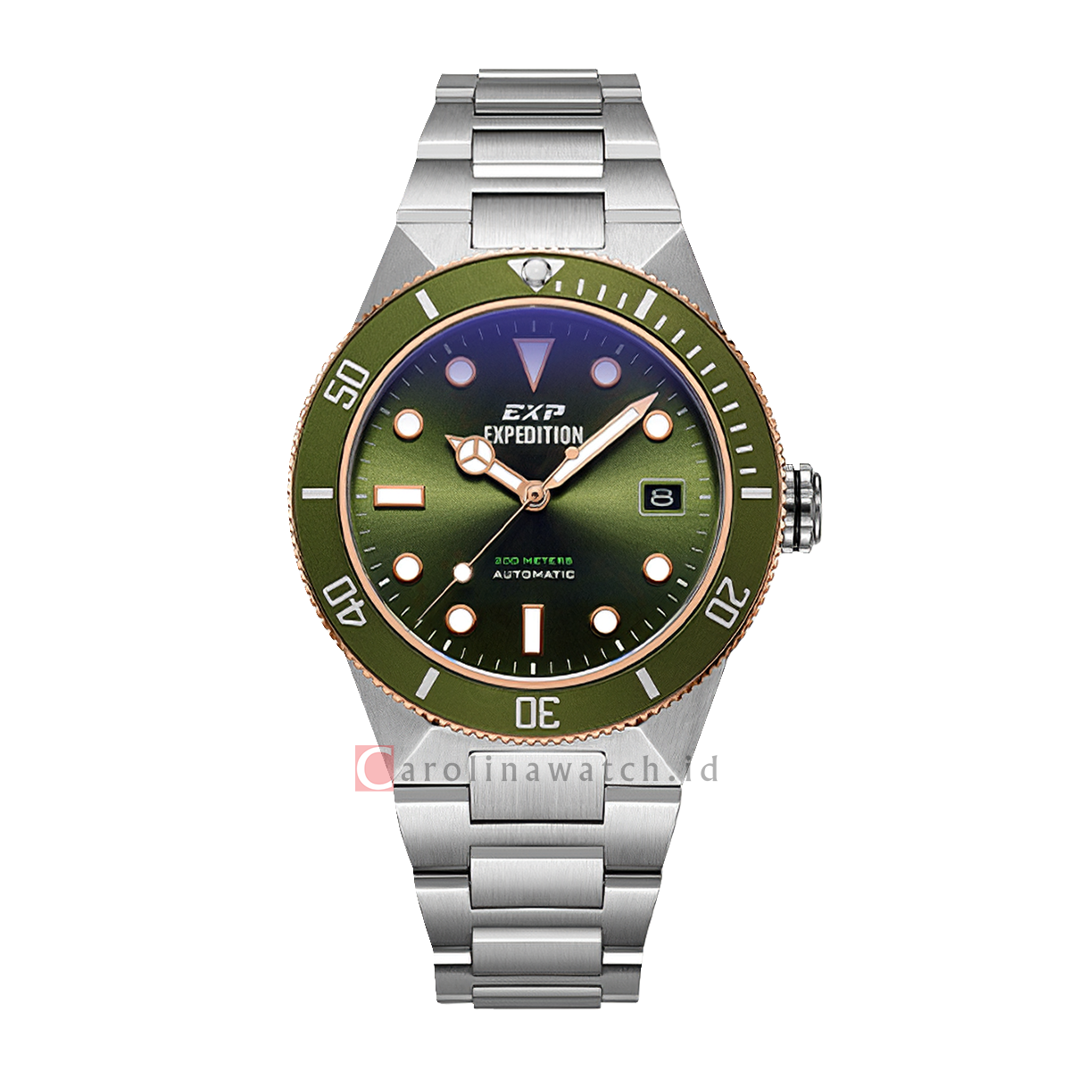 Jam Tangan Expedition EXP EX 6851 MABTRGN Men Olive Green Dial Stainle ...