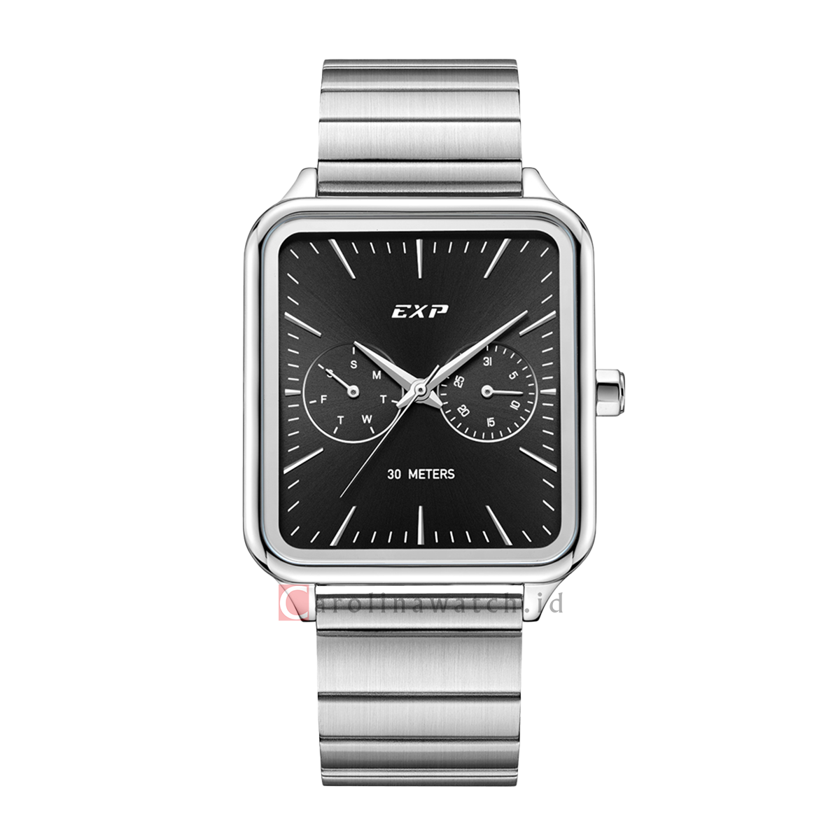 Jam Tangan Expedition EXP EX 6855 MFBSSBA Men Black Dial Stainless Ste ...