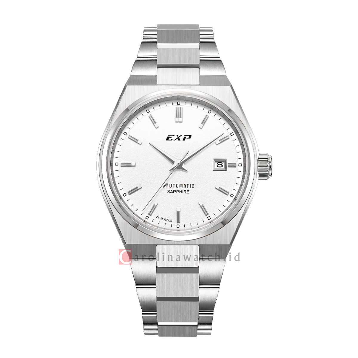 Jam Tangan Expedition EXP EX 6857 MABSSSL Men White Dial Stainless Ste ...