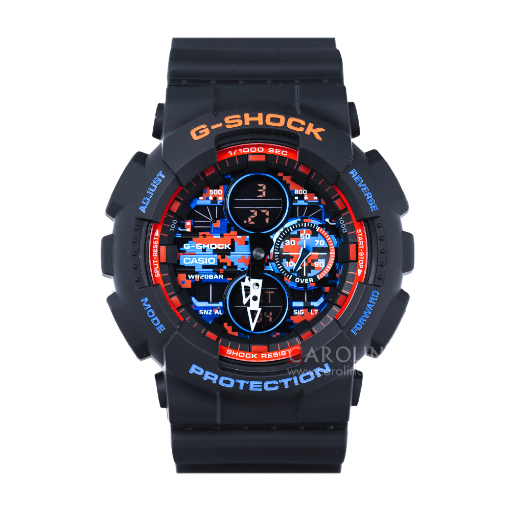 Jam Tangan CASIO G SHOCK GA-140CT-1A Men Digital Analog Dial Black Res ...