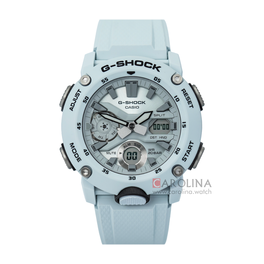 Jam Tangan CASIO G SHOCK GA-2000S-7A Men Digital Analog Dial Light Blu ...