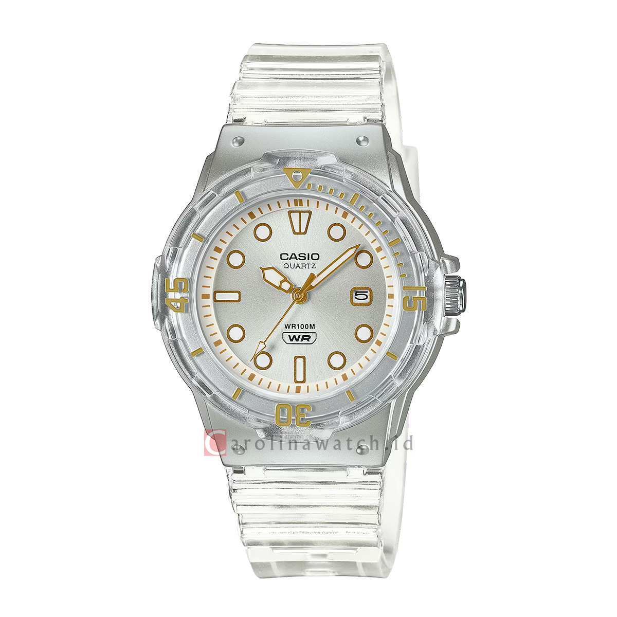Jam Tangan Casio POP LRW-200HS-7E Women Silver Dial White Translucent ...