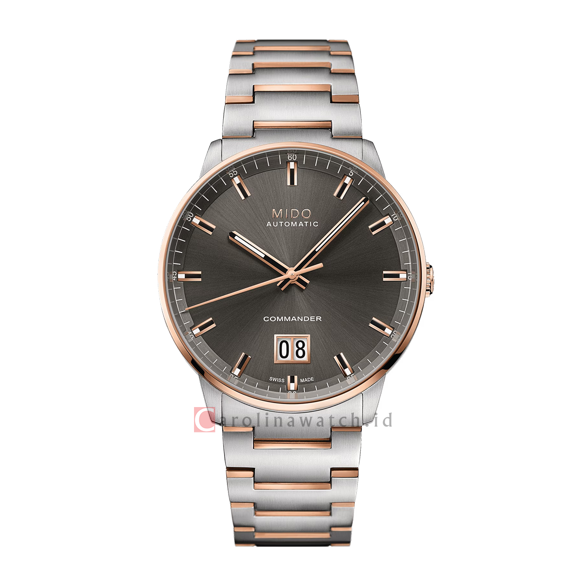 Jam Tangan MIDO Commander Big Date M0216262206100 Men Brown Dial Stain ...