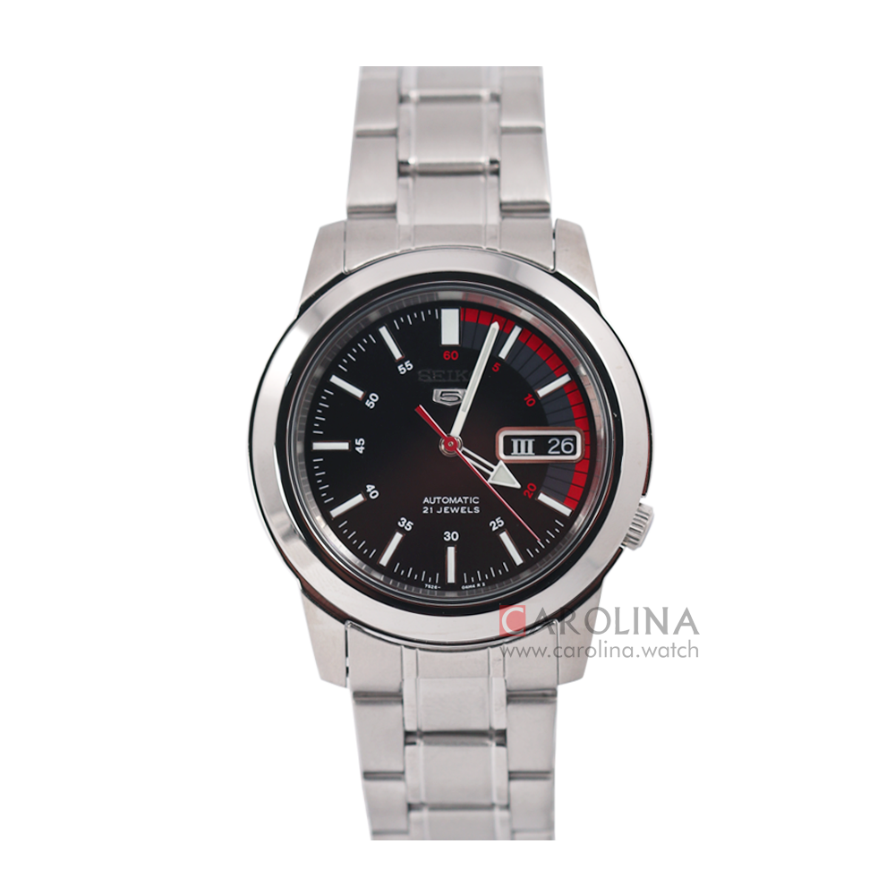 Jam Tangan Seiko 5 SNKK31K1 Automatic Men Black Dial Stainless Steel S ...