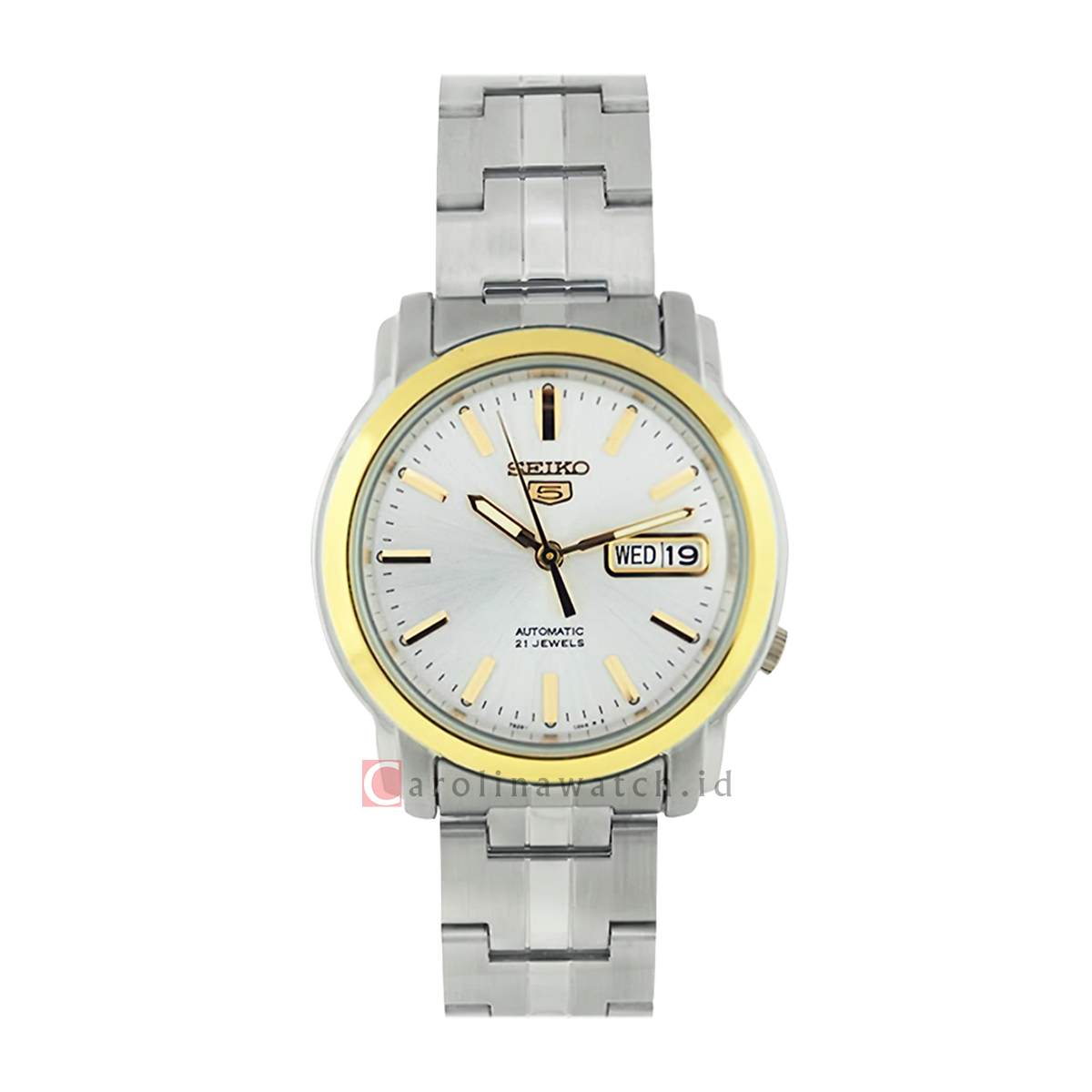 Jam Tangan Seiko 5 Sports SNKK72 Automatic Men Silver Dial Stainless S ...