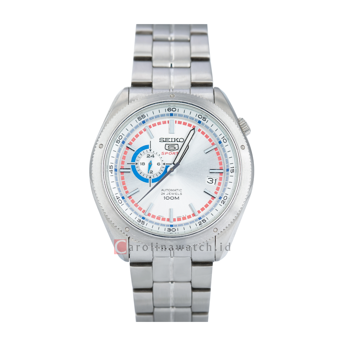 Jam Tangan Seiko 5 Sports SSA061 Men Automatic White Dial Stainless St ...