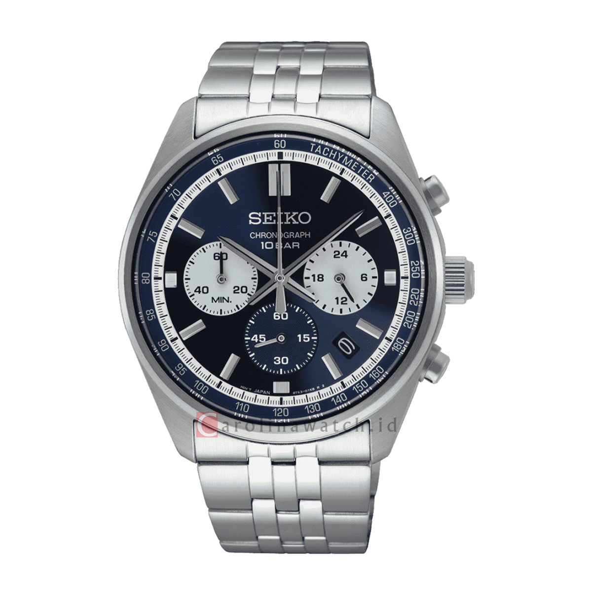 Jam Tangan Seiko Chronograph SSB427P1 Men Reverse Blue Panda Dual Tone ...