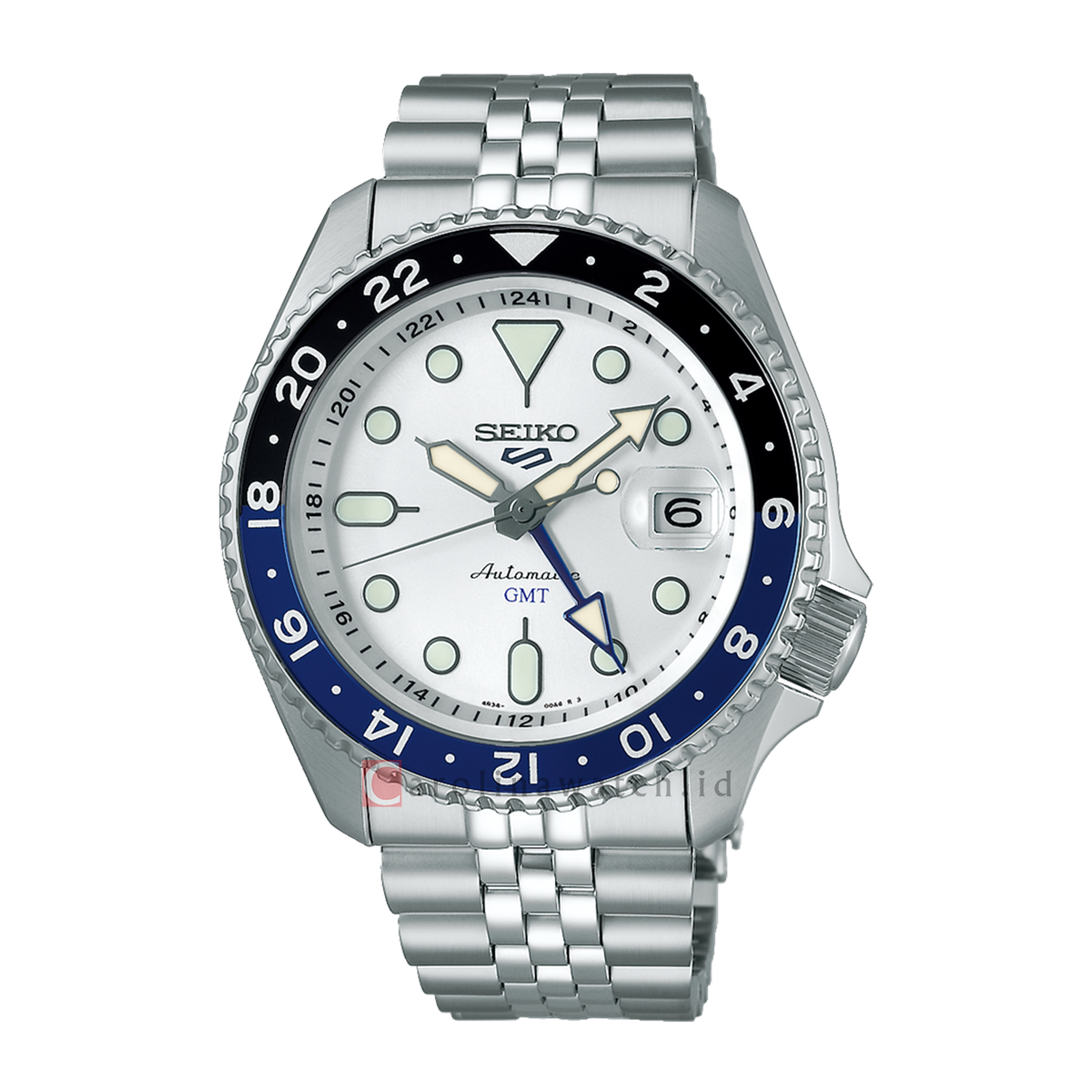 Jam Tangan Seiko 5 SSK033K1 Men SKX Series Automatic GMT Silver Dial S ...