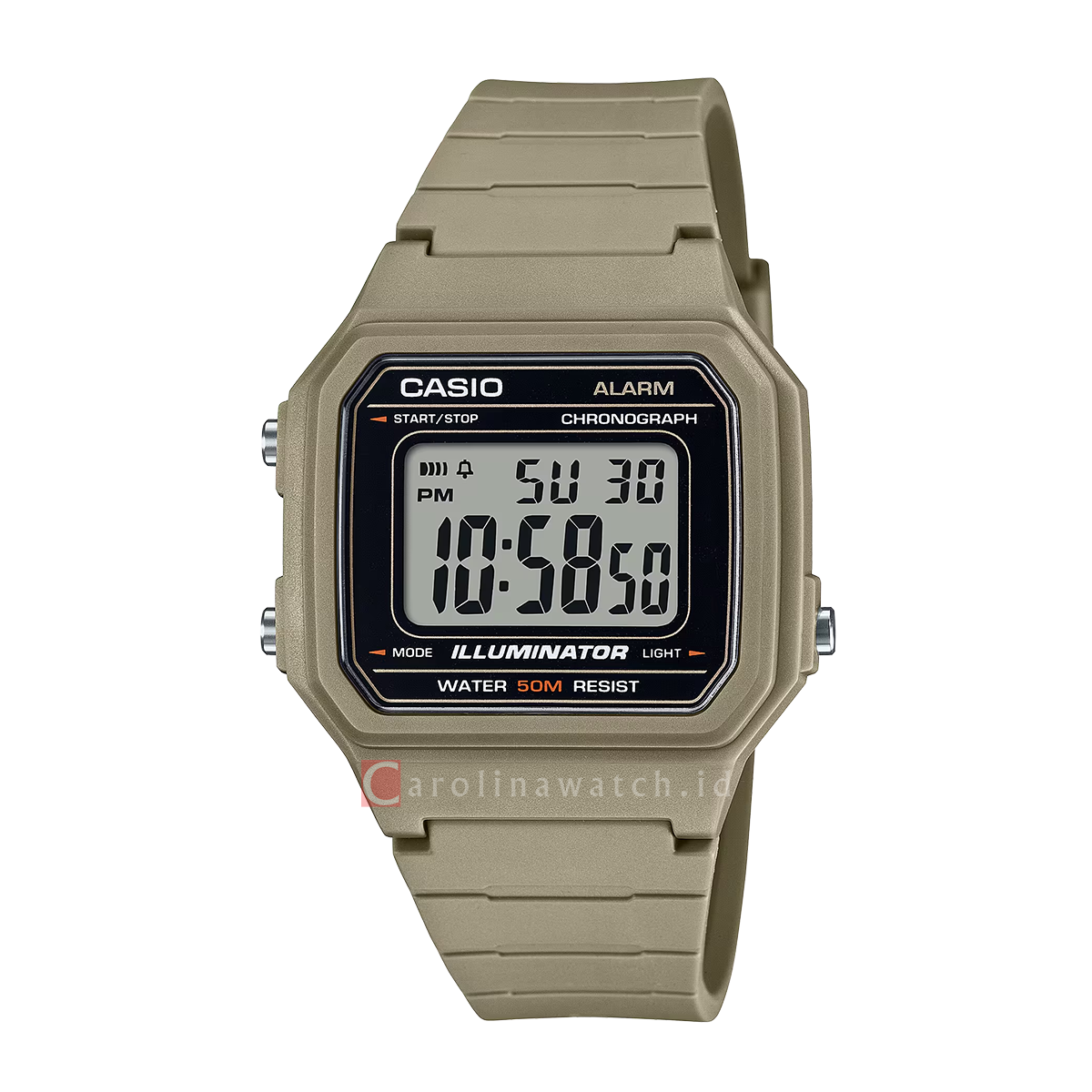 Jam Tangan Casio W-217H-5A Men Digital Dial Brown Resin Band – Carolina ...